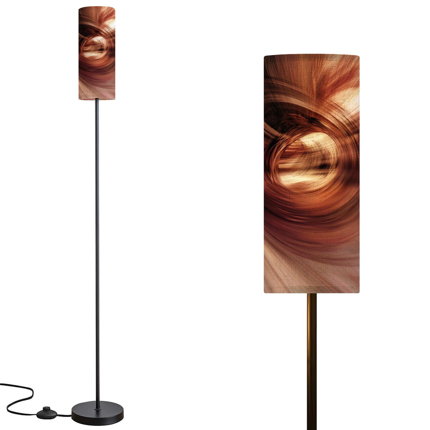 Floor Lamp for Living Room with 3 Color Temperature Swirling Patterns ...