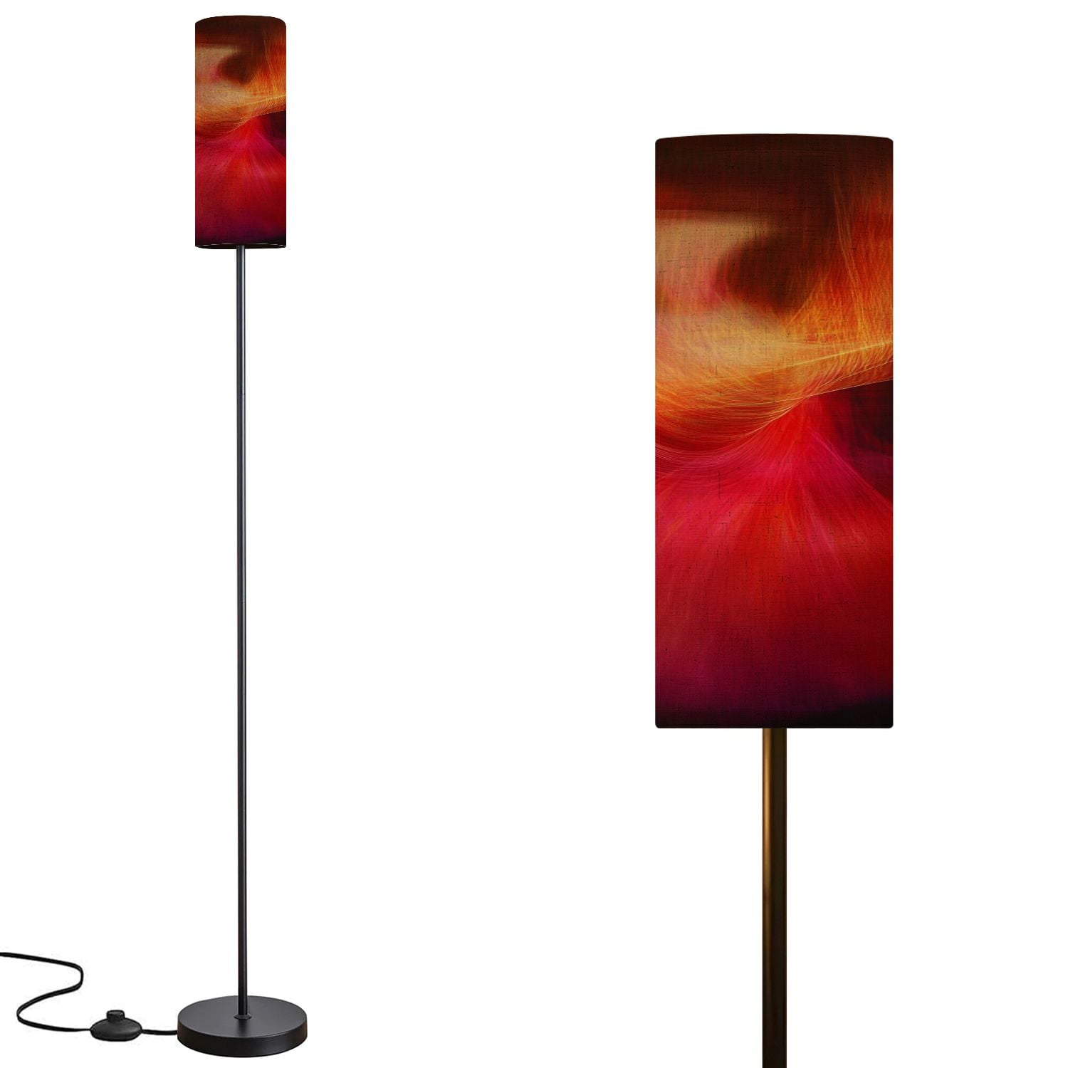 Floor Lamp for Living Room with 3 Color Temperature Swirling Patterns ...
