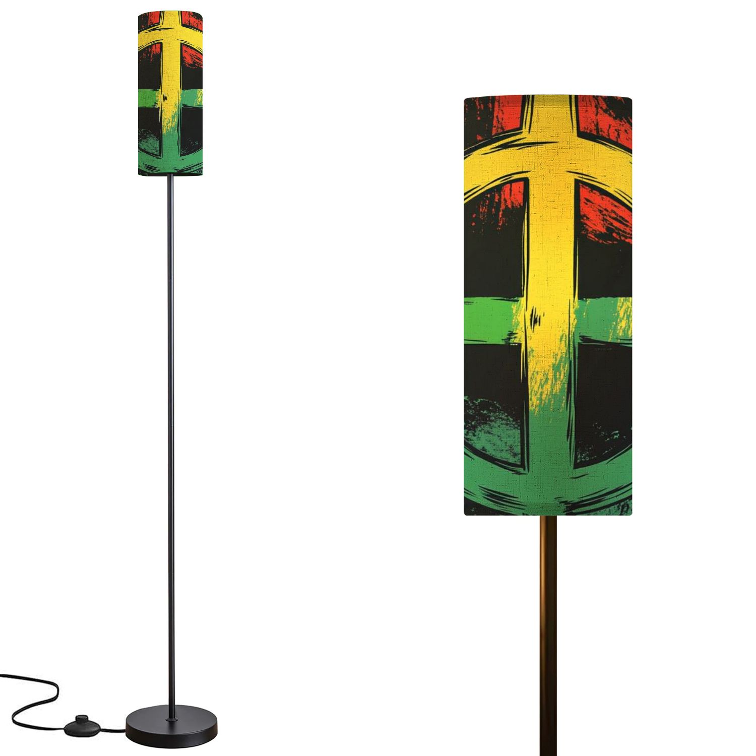 Floor Lamp for Living Room with 3 Color Temperature Symbol Green Color ...