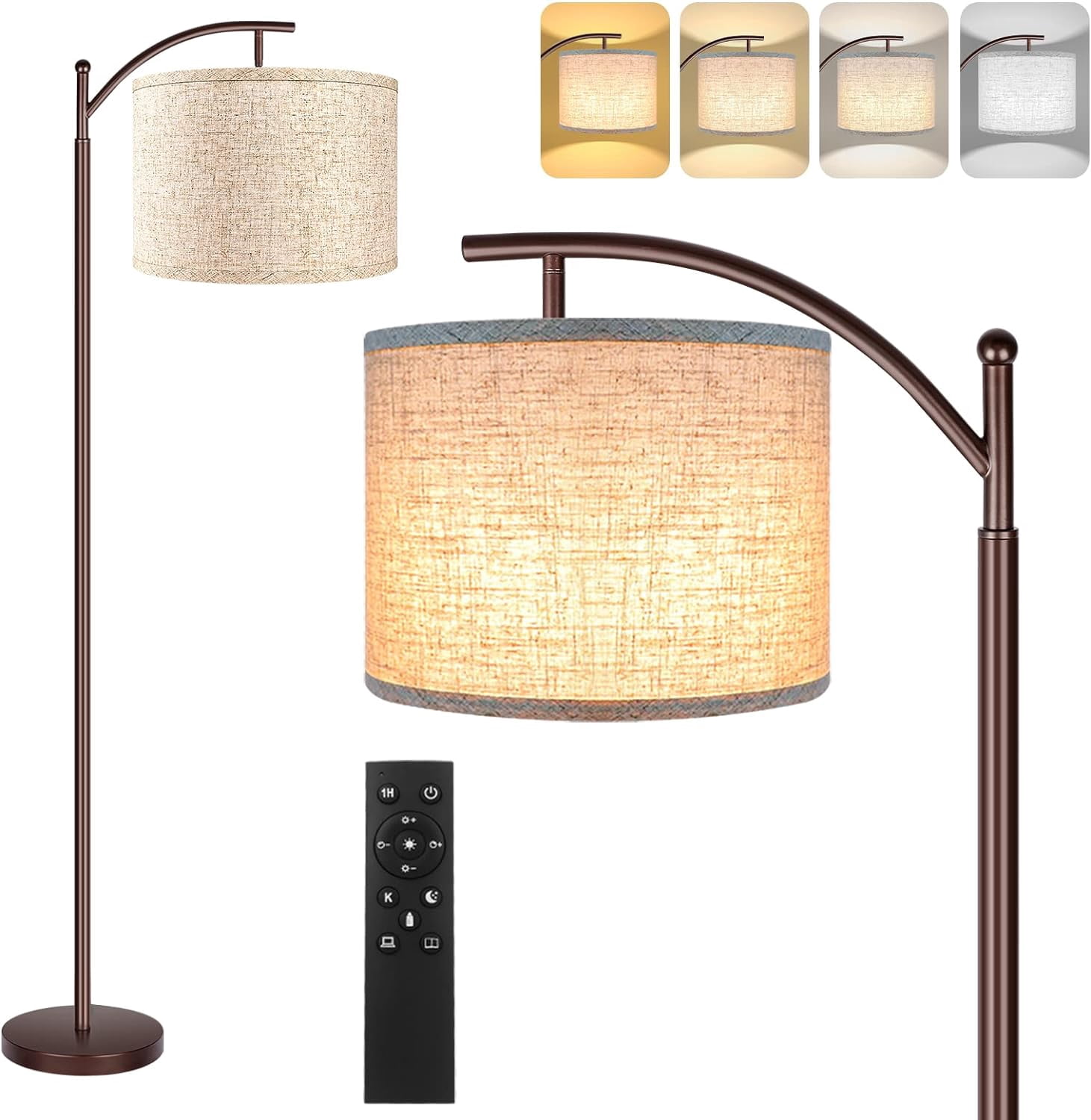 Floor Lamp for Living Room, 4 Color Temperature LED Floor Lamp with ...