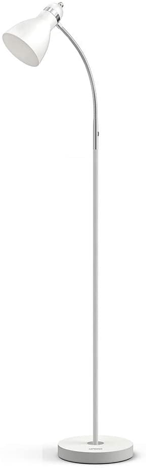 Floor Lamp, Metal Standing Lamp with Adjustable Gooseneck, Heavy Metal ...