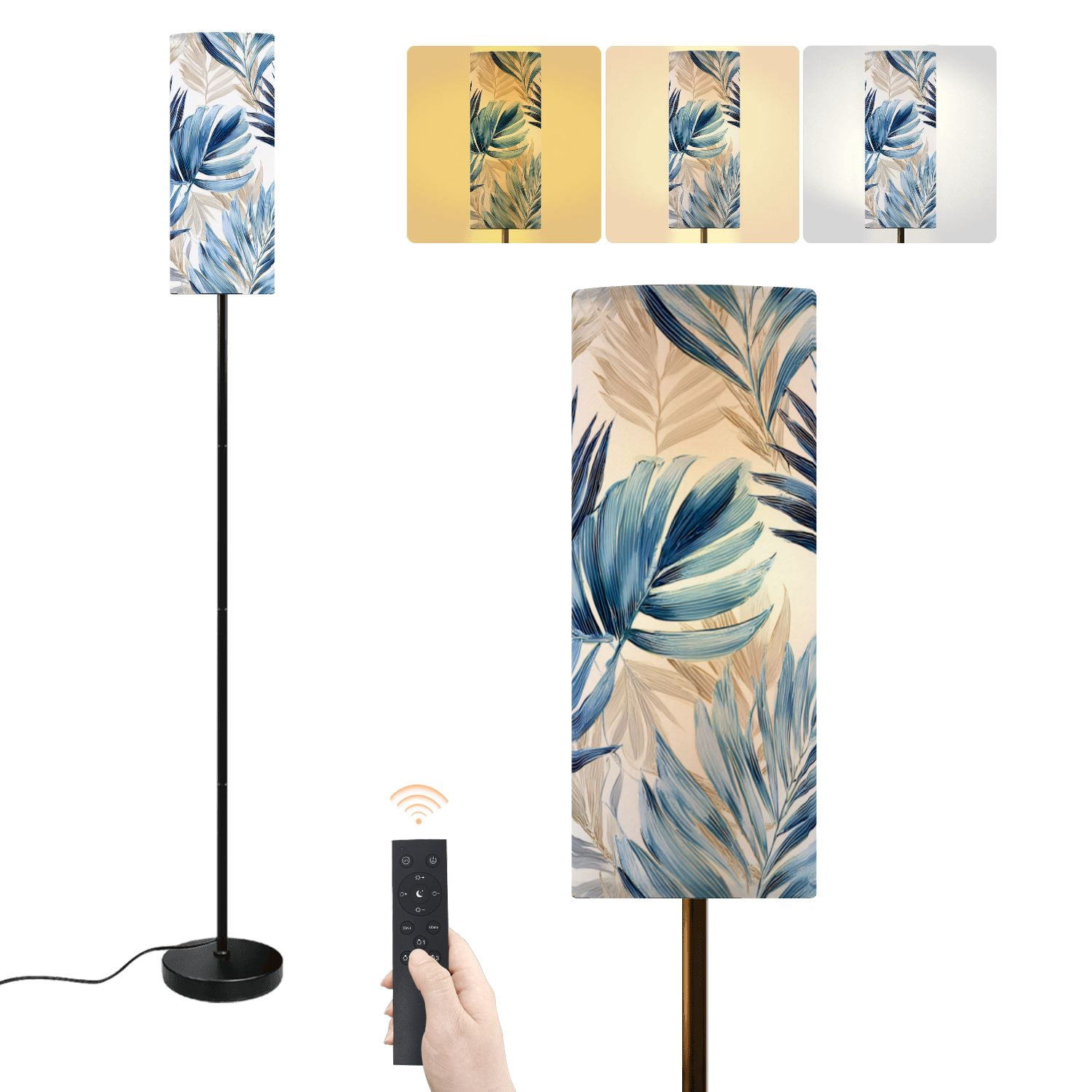 Floor Lamp Minimalist Black White Geometric Diagonal Stripes Dimmable ...