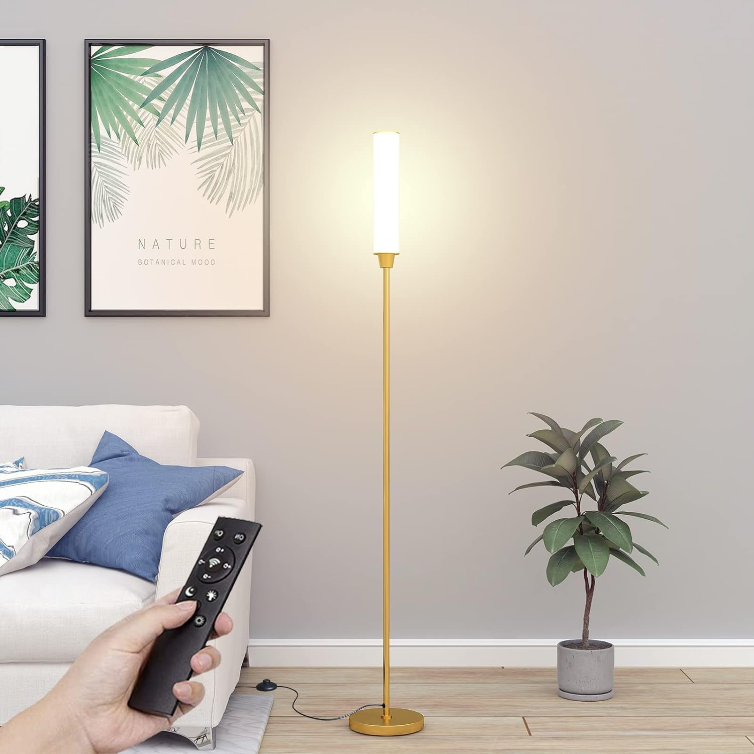 Floor Lamp with Remote Control,Bright Floor Lamps for Living Room ...
