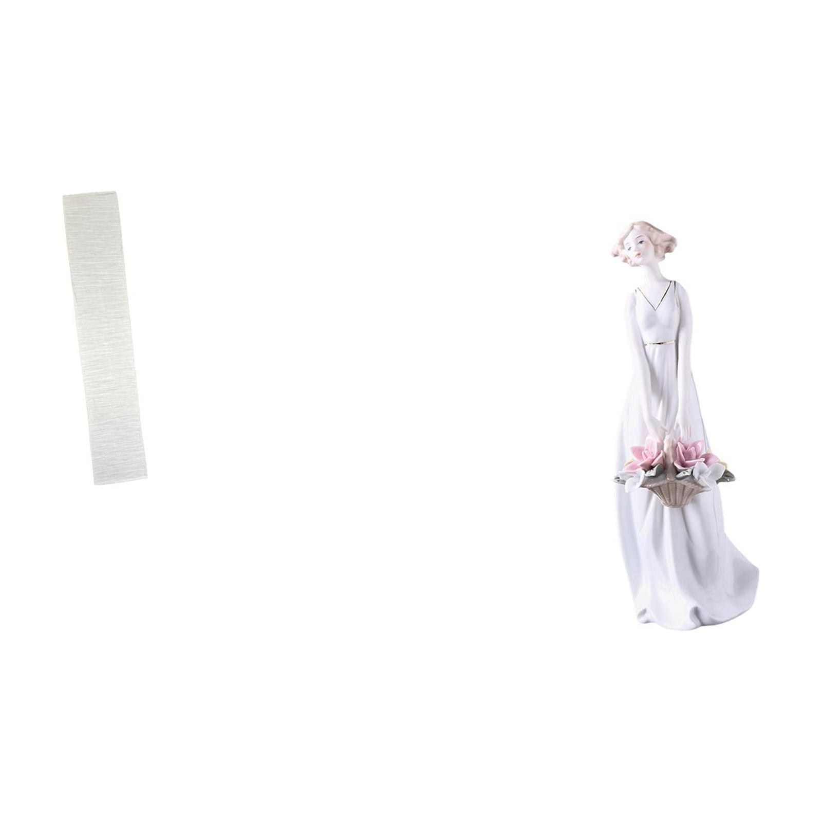 Floor Lamp Shade Desktop Figurine Porcelain Lady Statue Paper Material ...