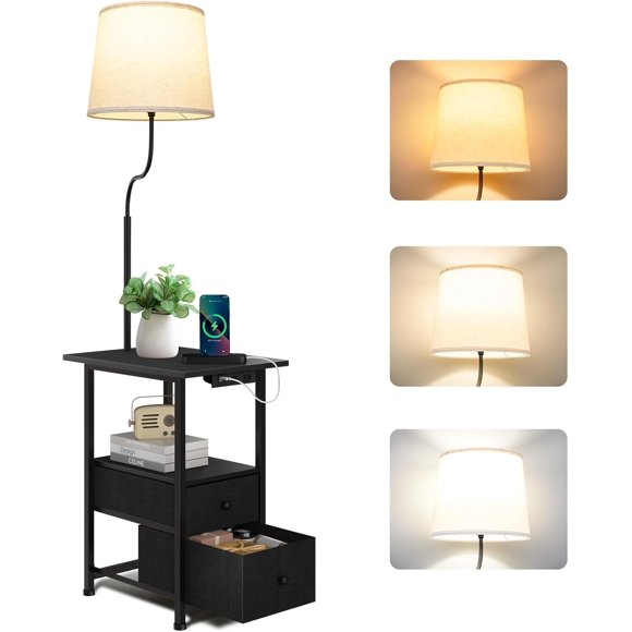 Side Table Lamp Combo