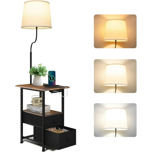 Side Table Lamp Combo