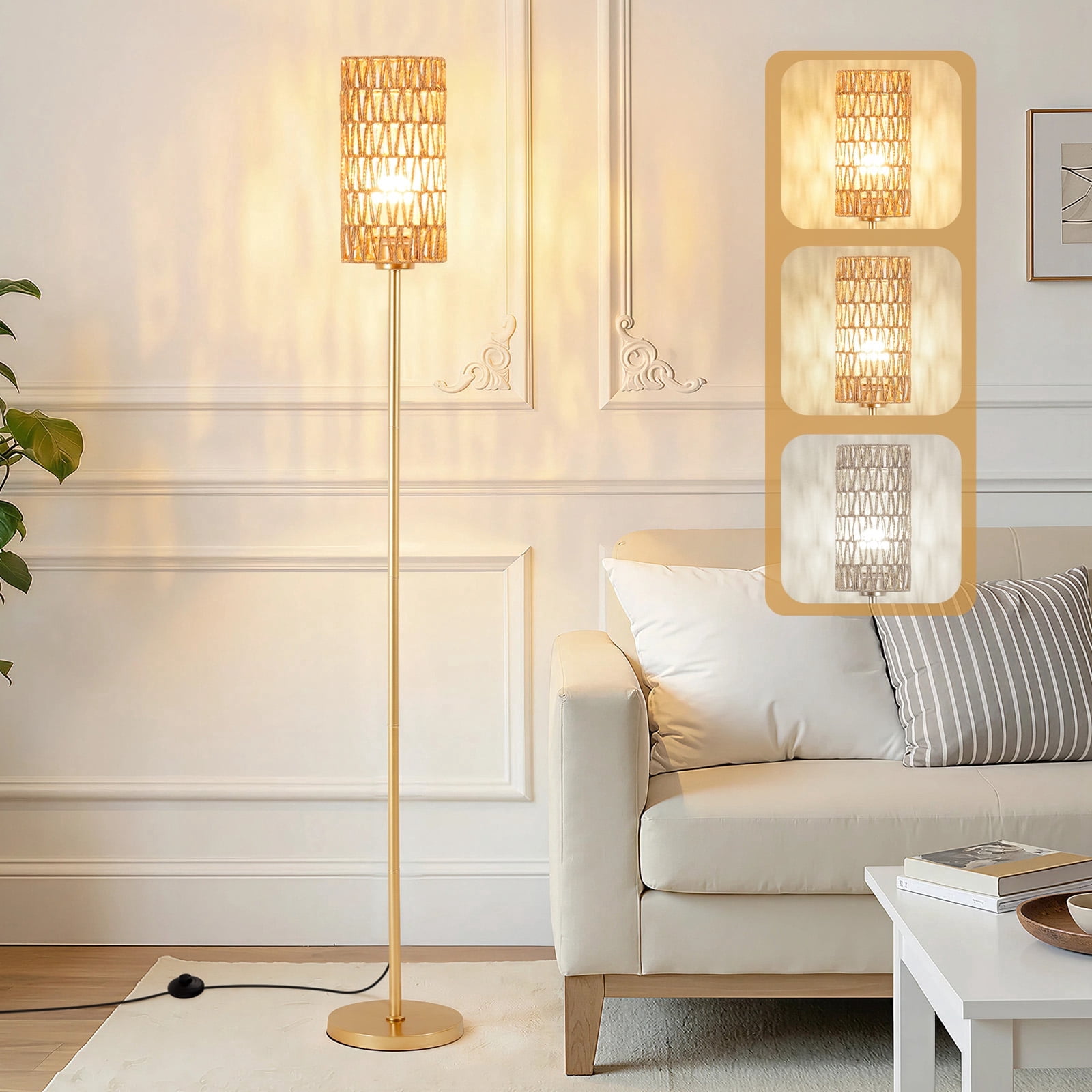 Floor Lamp, Standing Lamp Tall with Remote Control for Living Room ...
