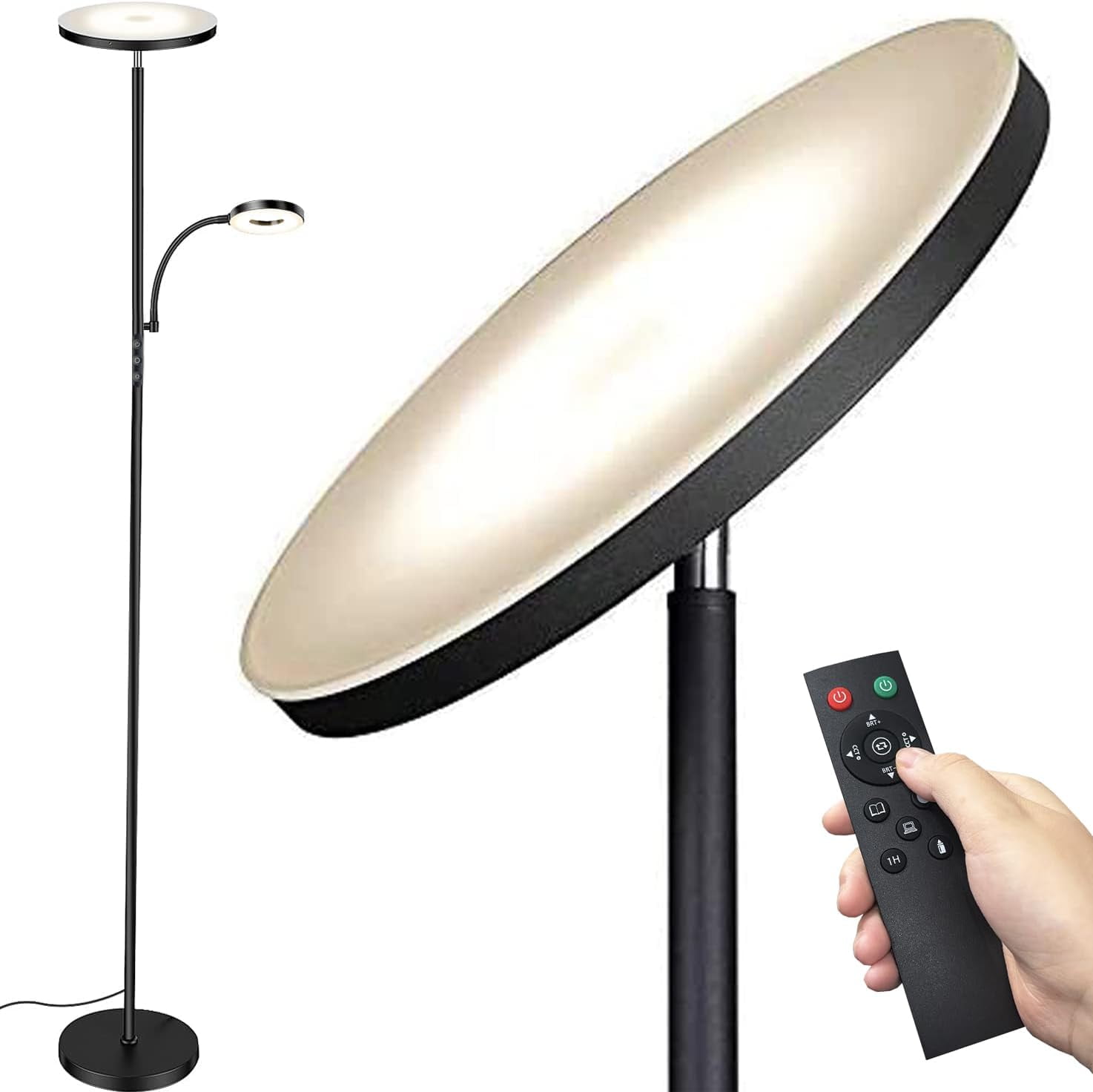 Floor Lamp, Upgraded 42W 4000LM Super Bright LED Floor Lamp for Living ...