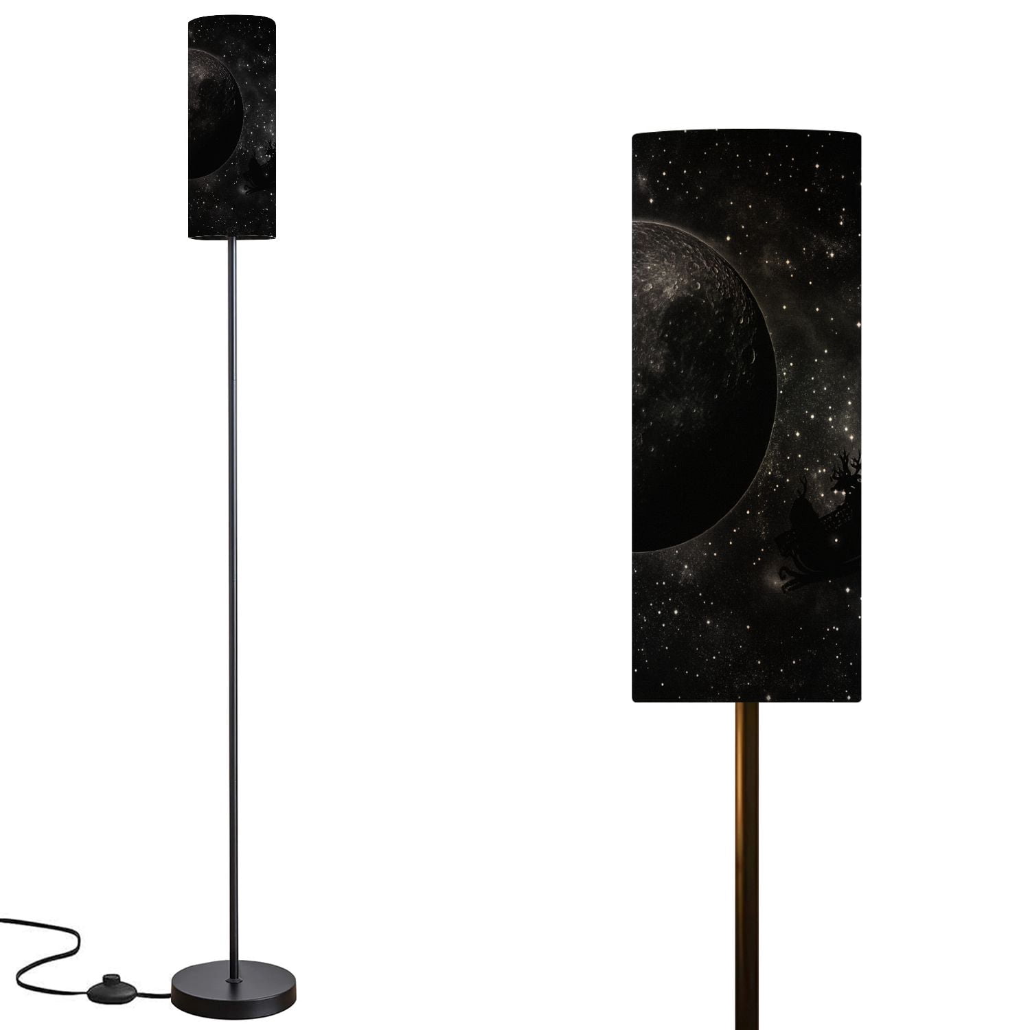 Floor Lamp for Living Room with 3 Color Temperature Christmas Moon ...