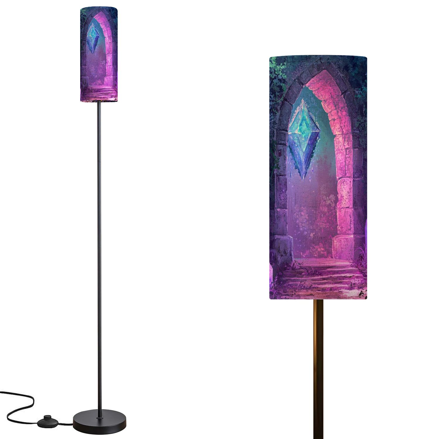 Floor Lamp for Living Room with 3 Color Temperature Fantasy Forest ...