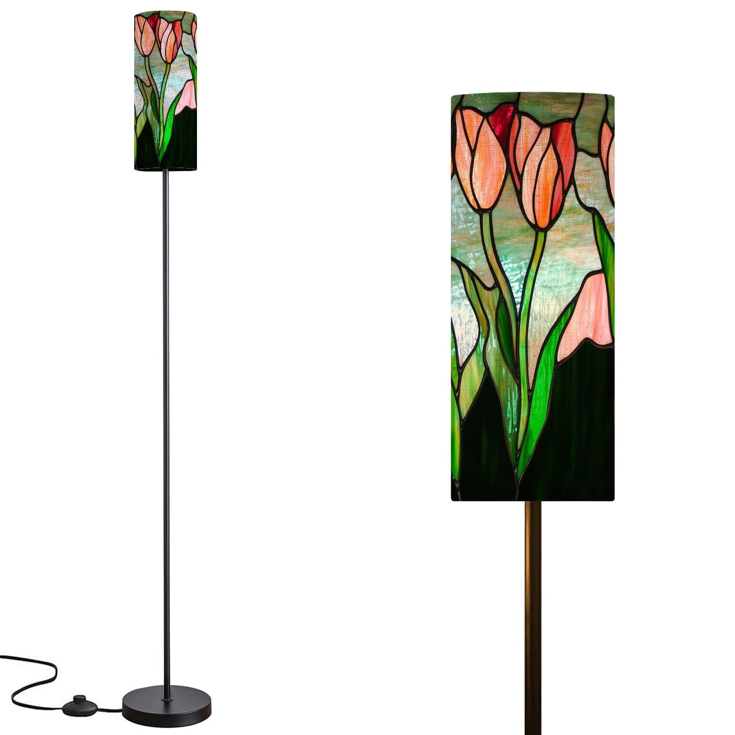 Floor Lamp for Living Room with 3 Color Temperature Flowers Flower ...