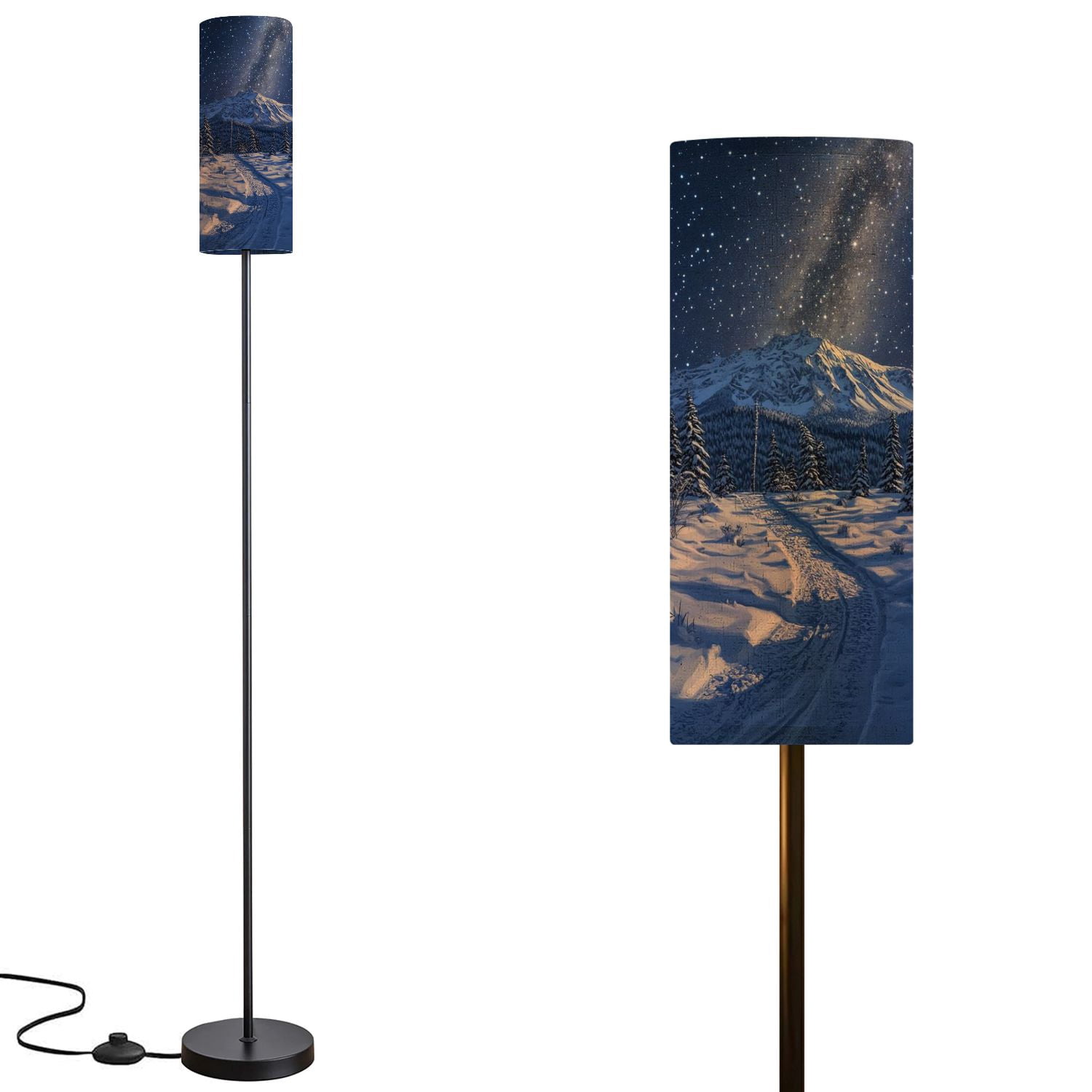 Floor Lamp for Living Room with 3 Color Temperature Starry Sky Snow ...