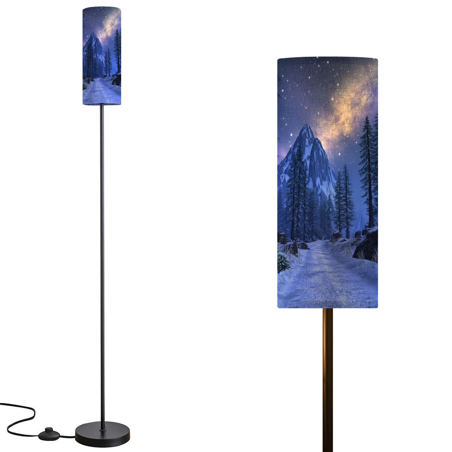 Floor Lamp for Living Room with 3 Color Temperature Starry Sky Snow ...