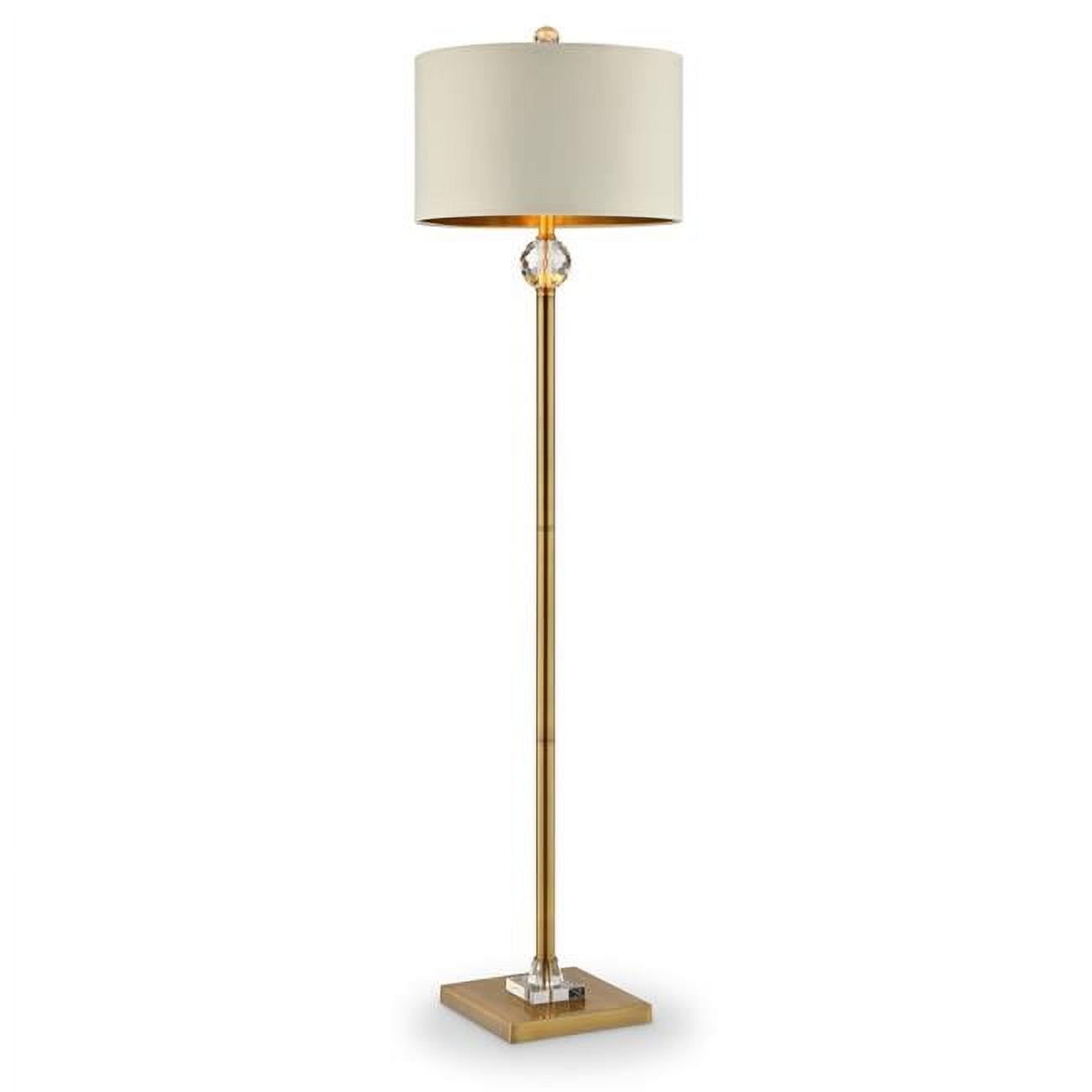 Floor Lamp with Crystal Orb & Metal Stalk Support, Gold - Walmart.com