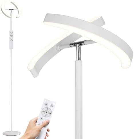 Floor Lamps for Living Room, 28W Bright LED Floor Lamp with 2 Rotatable ...