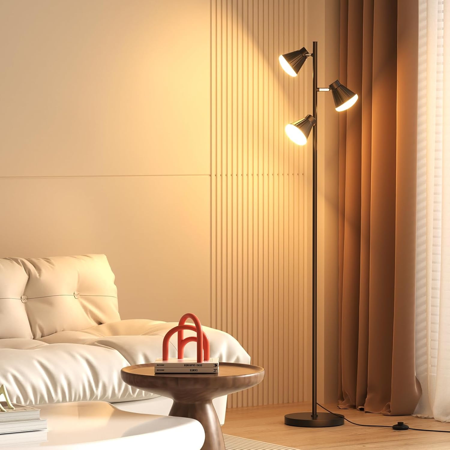 Floor Lamps for Living Room, 36W LED Floor Lamp Standing Lamp with Foot ...
