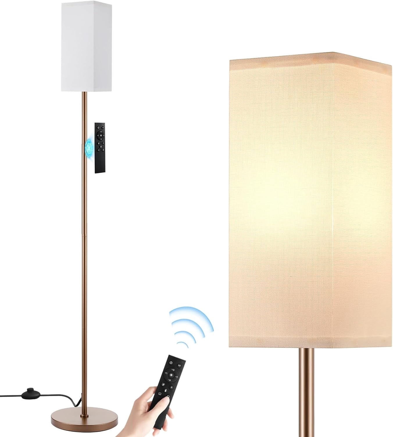 Floor Lamps for Living Room - Remote Control, 9W Stepless Dimmable Bulb ...