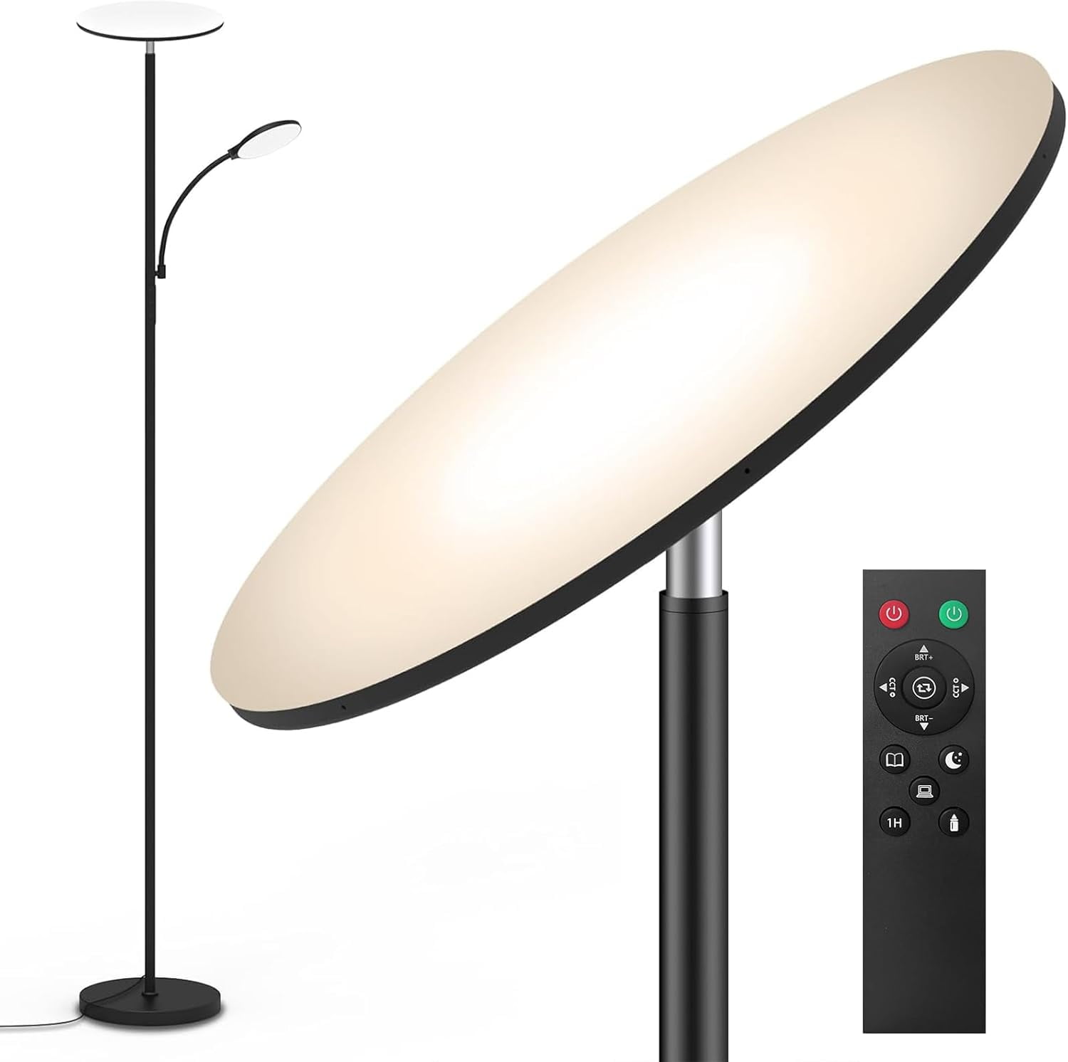 Floor Lamps for Room, 44W/4500LM Bright 2 in 1 Floor Lamp with Remote ...