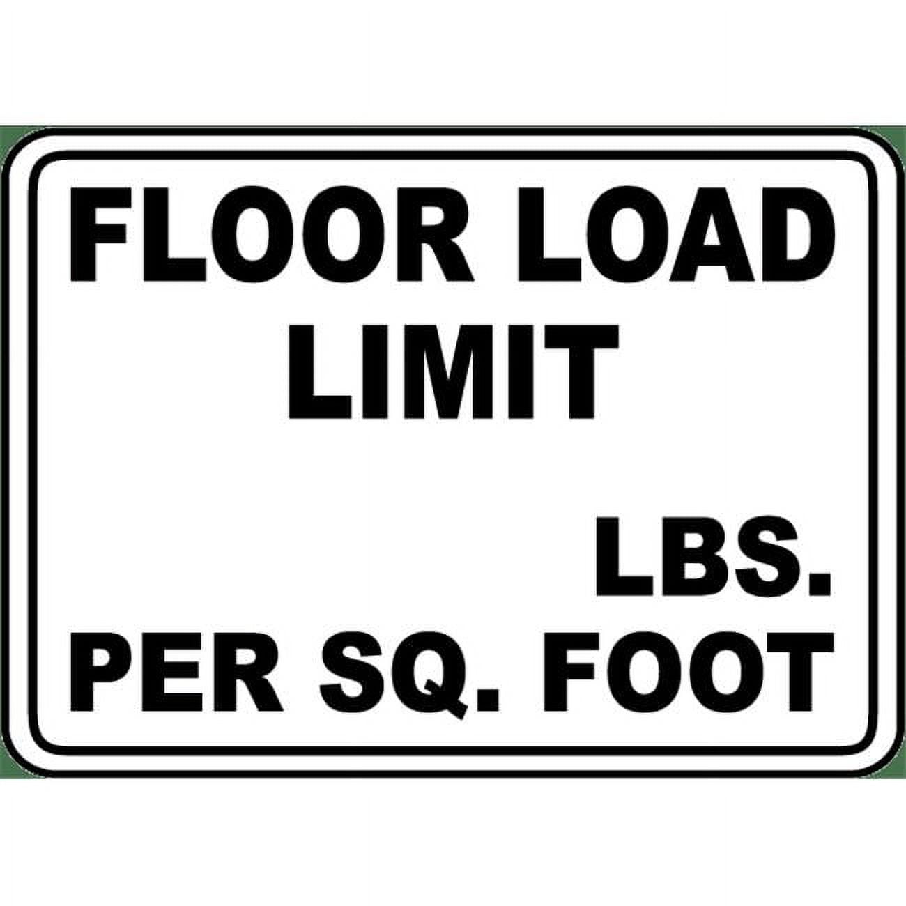 Floor Load Limit Sign & Labels - Walmart.com
