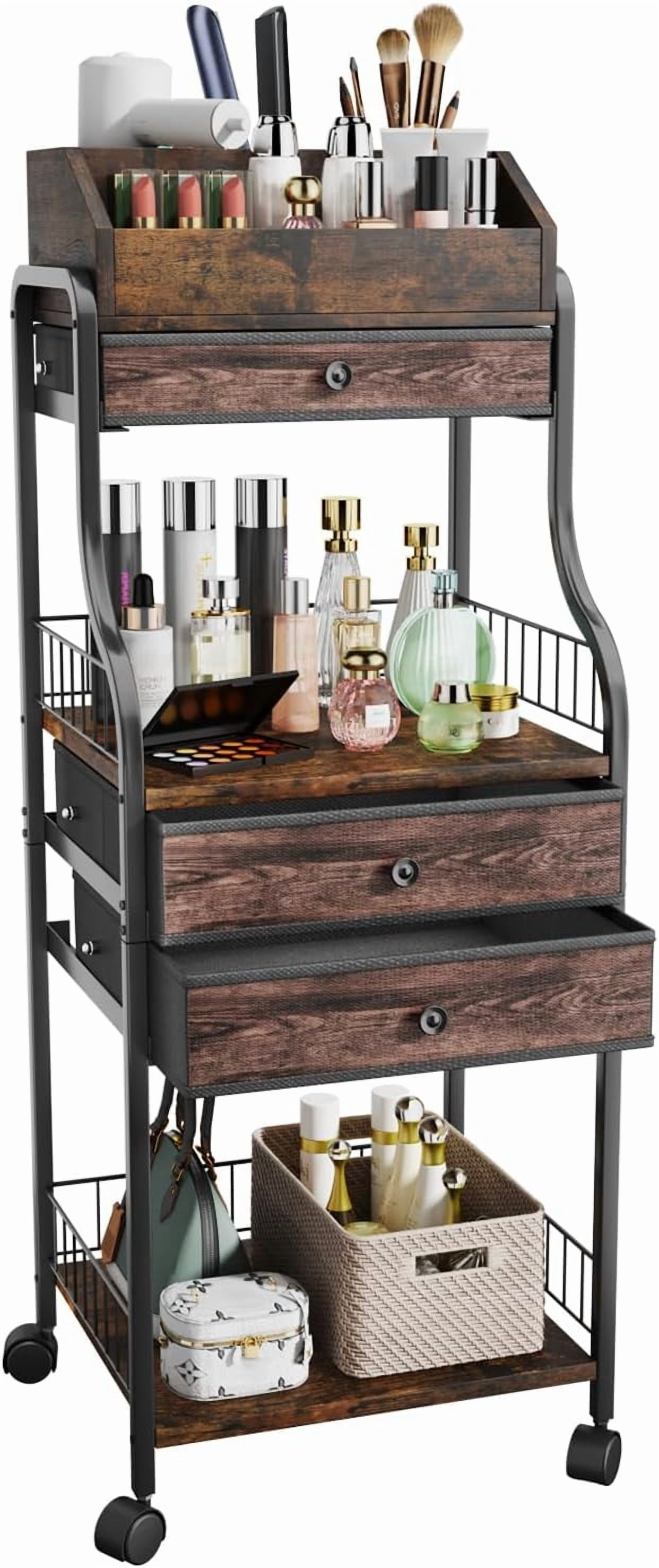 Floor Makeup Organizer Storage - Vanity Skincare Make Up Organizers and ...