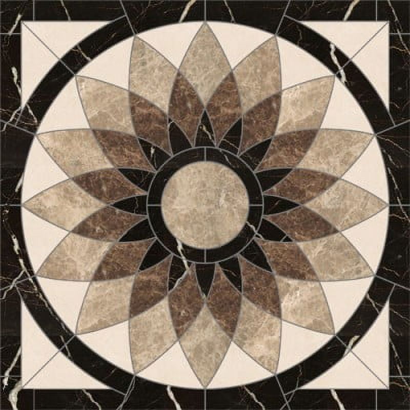 Floor Marble Medallion 28''x28'' - Walmart.com