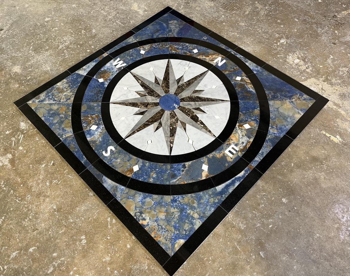 Floor Marble Medallion 30''x 30'' - Walmart.com