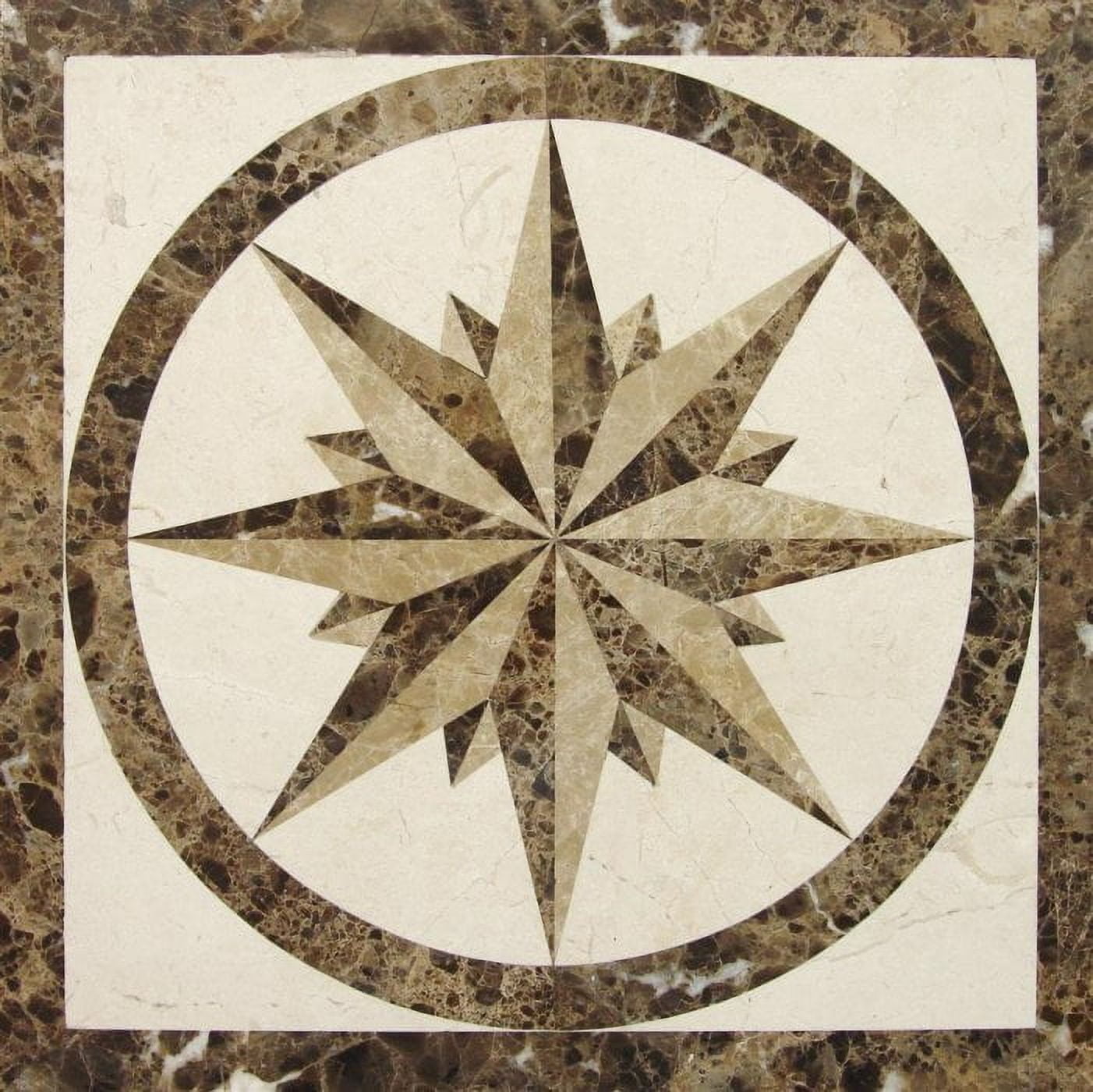 Large 36"x36" Floor Marble Medallion - Handmade, Indoor/Outdoor Use ...