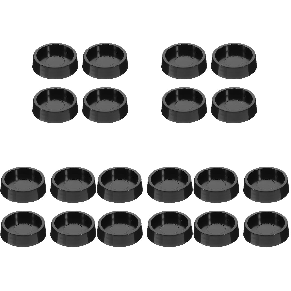 FENGGUIQU Caster Cup Furniture Wheel Stopper Black Rubber Office Floor ...