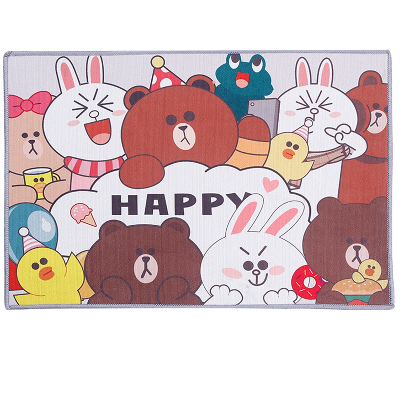Floor Mat Non Slip Cute Osmosis Prevention Cartoon Ground Mat Crystal ...