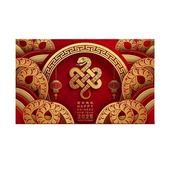 Floor Mats 1Pcs Crystal Velvet Entry Door Mat for Year of the Snake ...