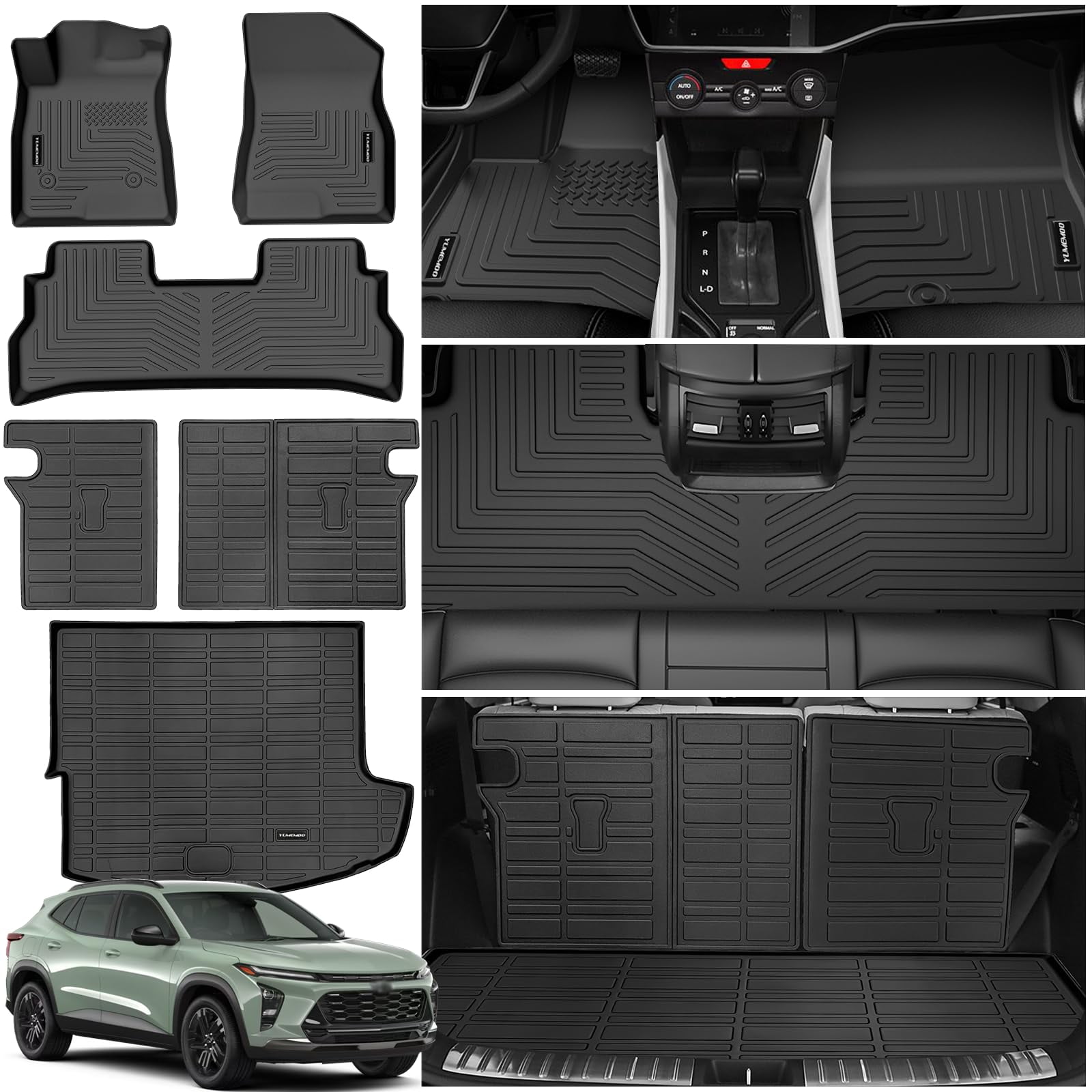 Floor Mats for 2025 2024 Chevrolet Trax Upgrade Trunk Mat with Backrest ...