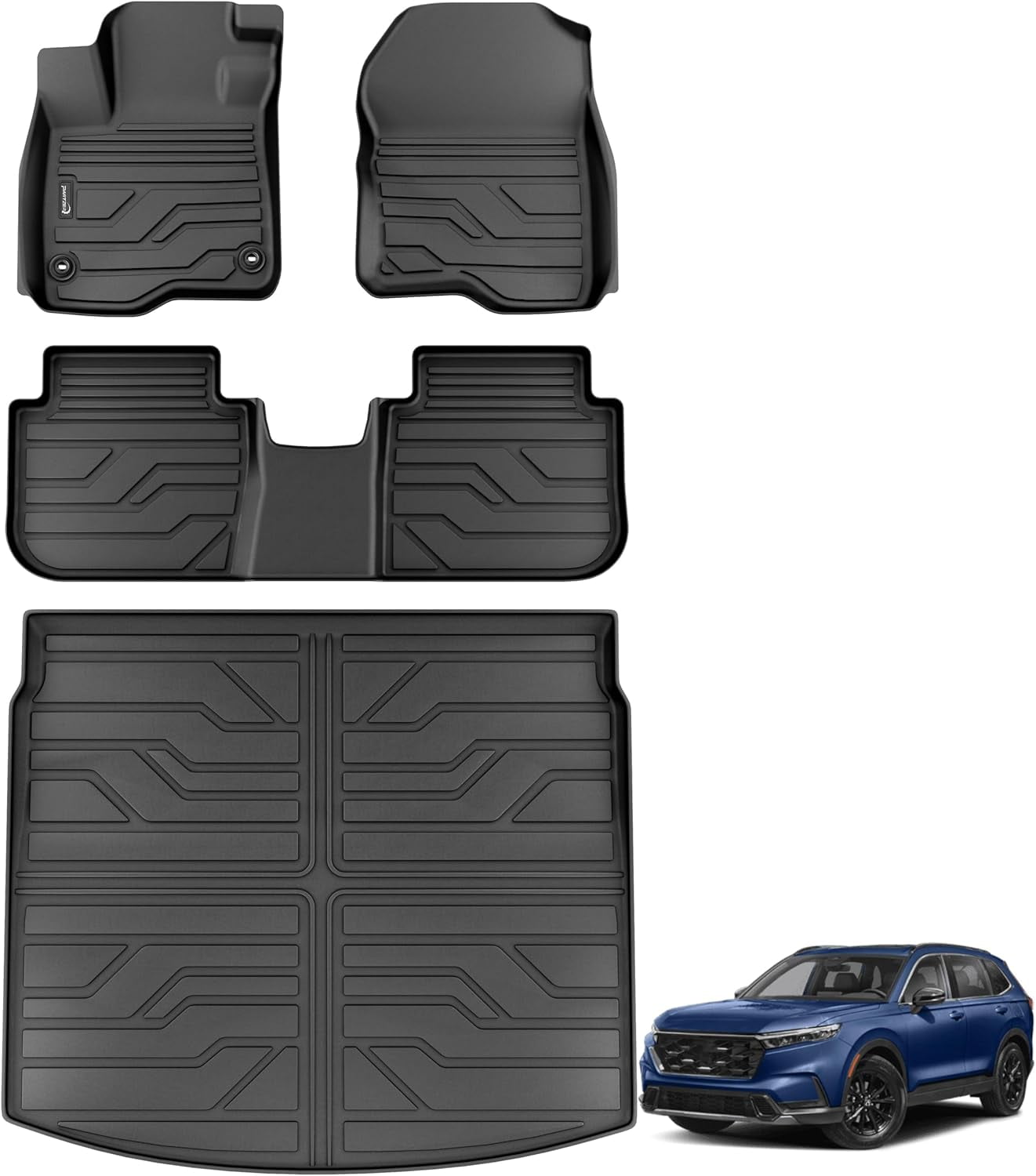 Floor Mats Cargo Liner Fit for 2023-2025 Honda CRV (Include Hybrid & Gasoline), All Weather ...