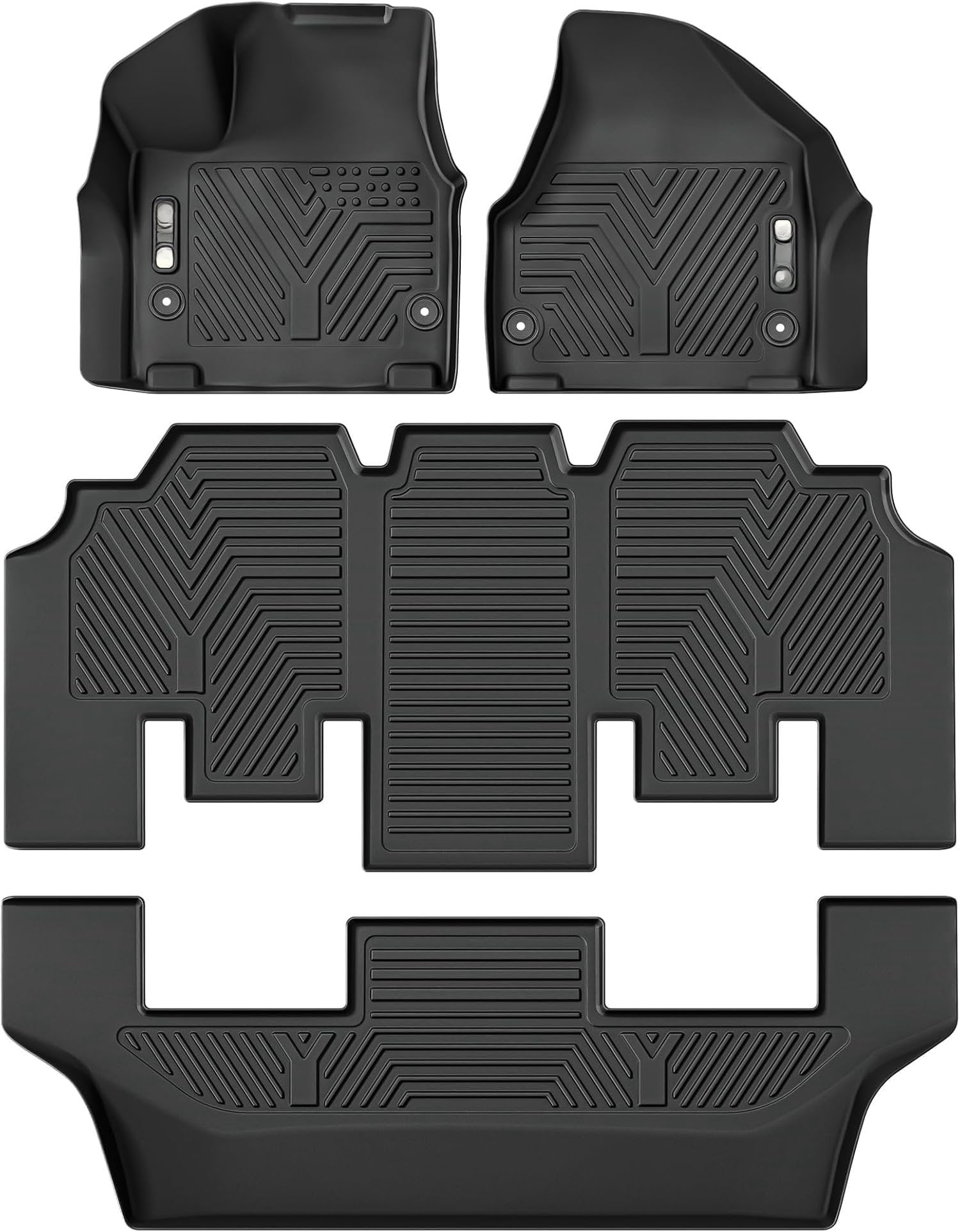 Floor Mats Compatible with 2017-2026 Chrysler Pacifica 7 or 8 Passenger ...