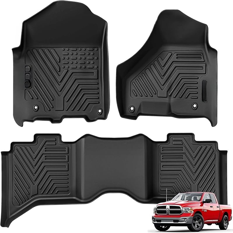 MY Floor Mats Fit for 2013-2018 Dodge Ram 1500/2500/3500 Crew Cab, 2019 ...