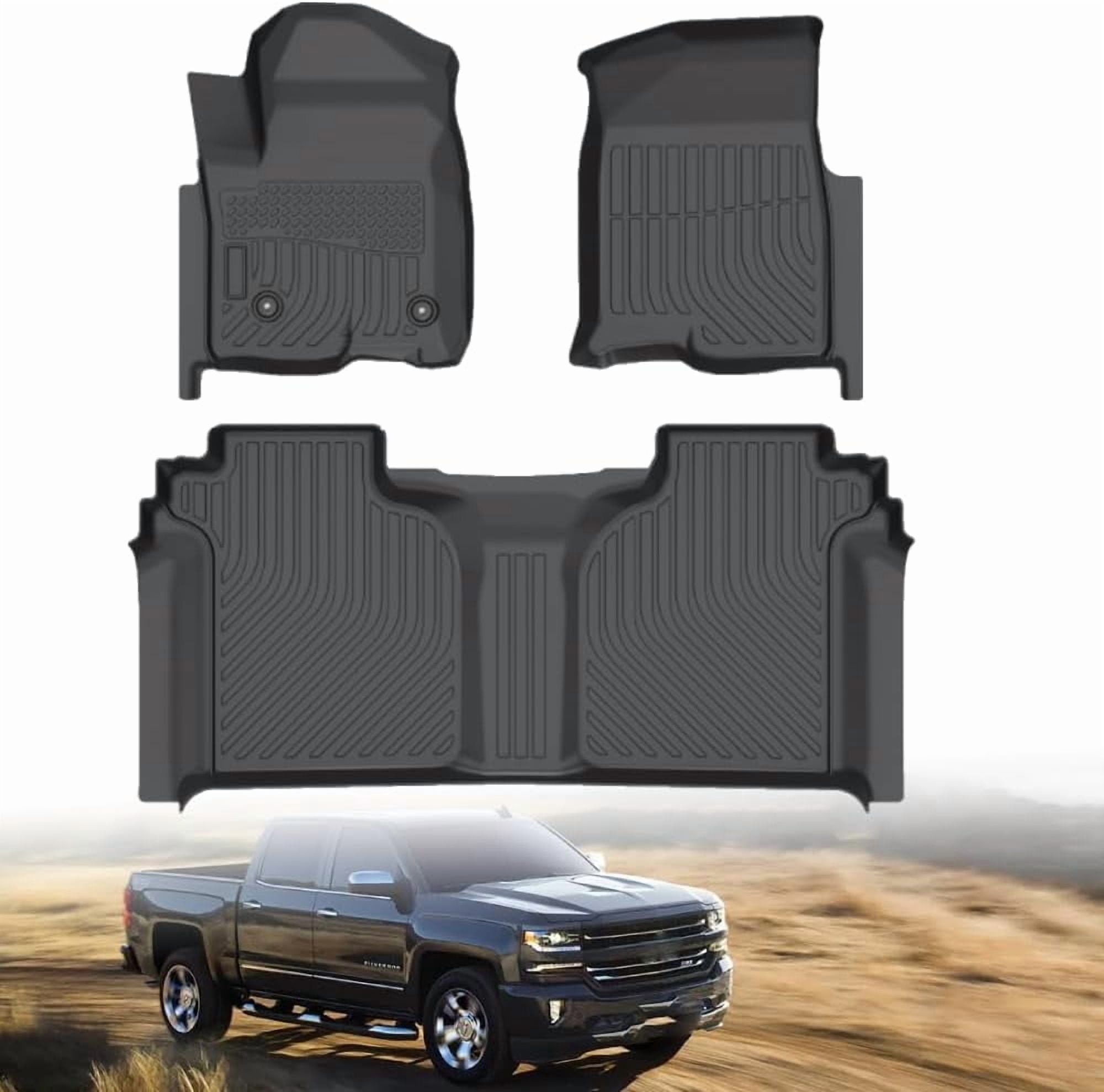 Floor Mats Fit for 2019-2024 2025 Chevy Silverado/GMC Sierra Denali ...