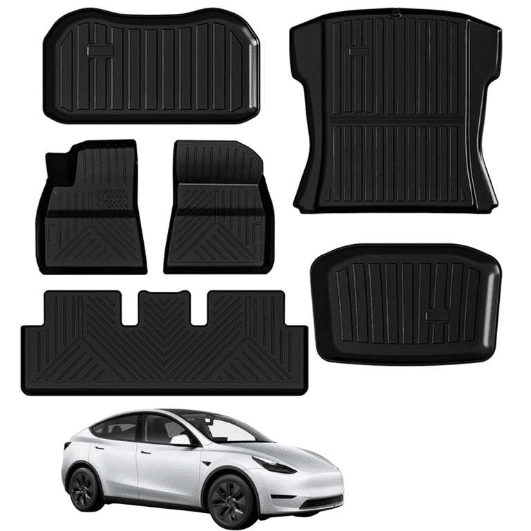 Floor Mats Fit for 2020 2024 Tesla Model 3 6 Pack Custom Fit Floor Liners Compatible with 2020 2021 2022 2023 2024 Tesla Model 3