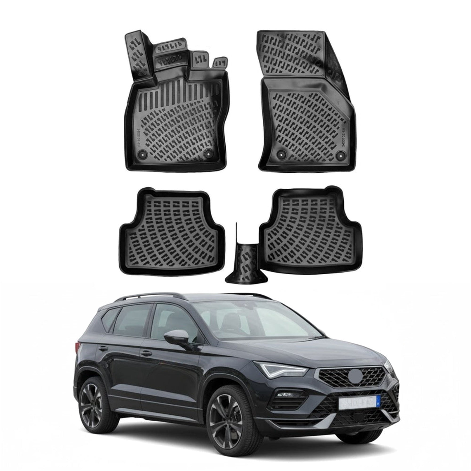 Floor Mats Fits Cupra Ateca 2022-2025 | Custom Fit Waterproof Heavy ...