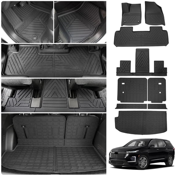 Floor Mats for 2018-2023 Chevrolet Traverse (Fit 2024 Traverse Limited ...