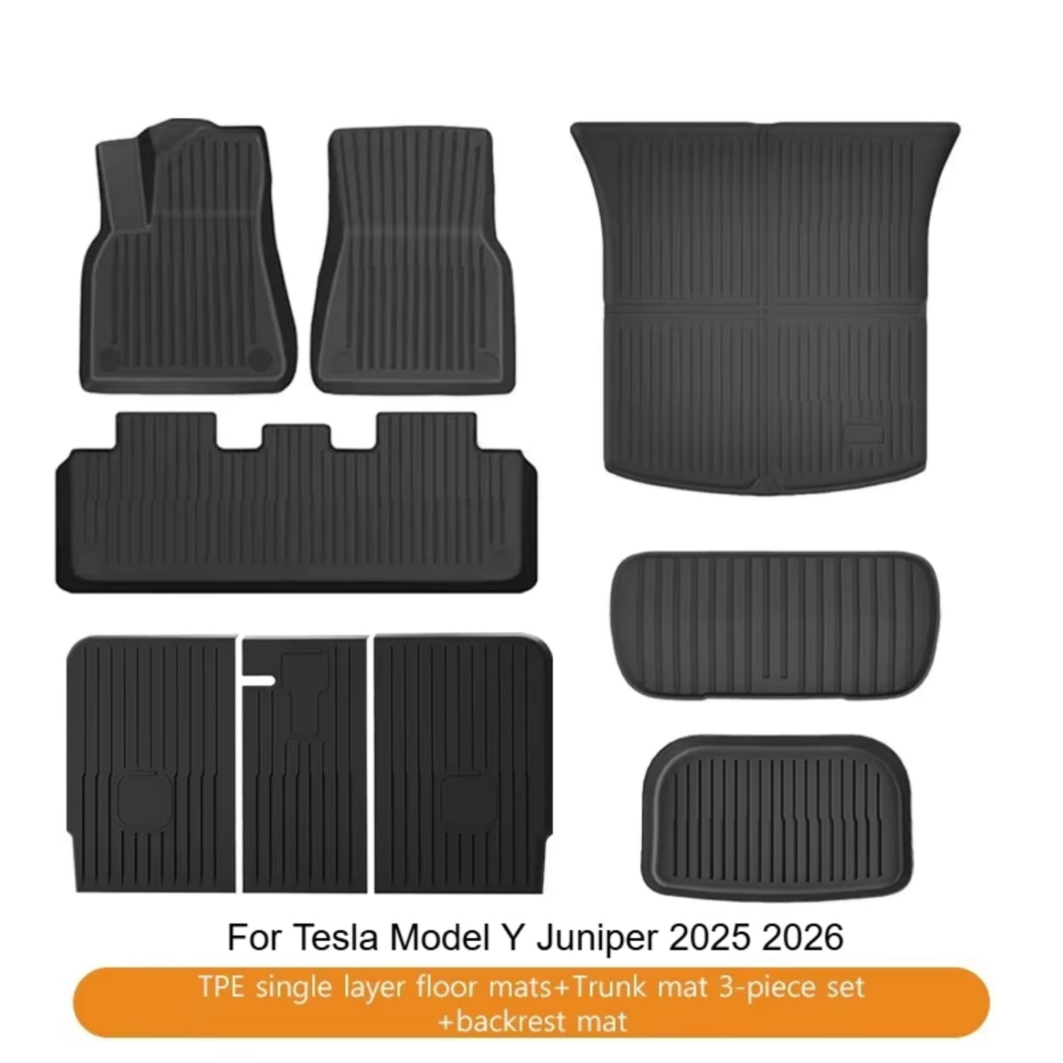 Floor Mats For Tesla Model Y Juniper 2025 2026 TPE Odorless Wear ...