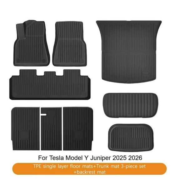 Floor Mats For Tesla Model Y Juniper 2025 2026 TPE Odorless Wear ...
