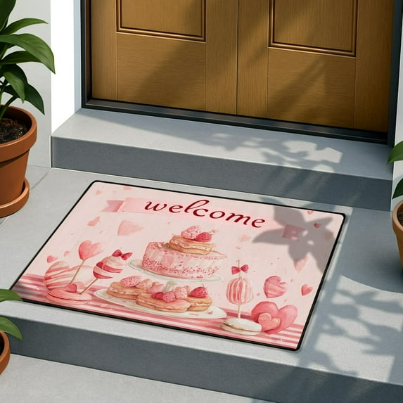 Floor Mats Valentine's Day Heart Doormat Non-Slip Indoor Outdoor ...