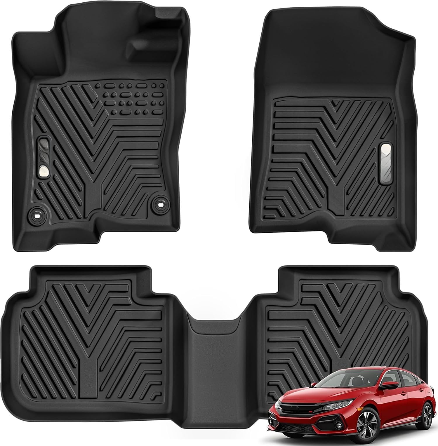 Floor Mats for 2022 2023 2024 2025 2026 Civic Sedan/Hatchback/ | for ...