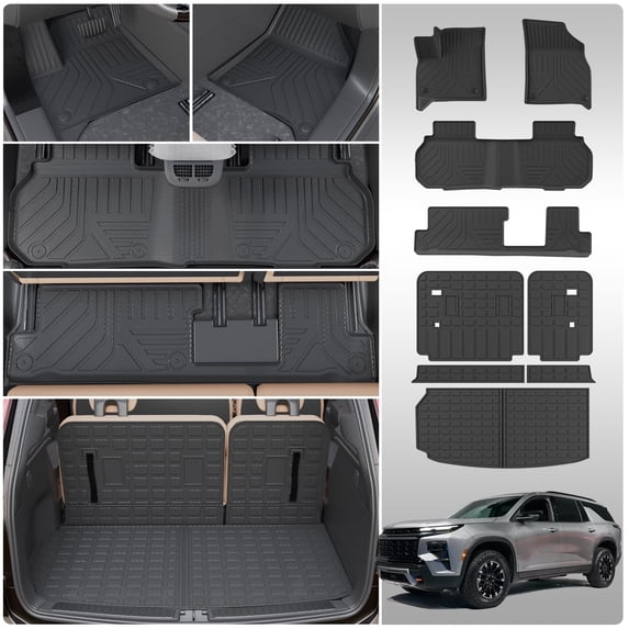 Bomely Floor Mats for 2024 2025 2026 Chevy Traverse&GMC Acadia Cargo ...