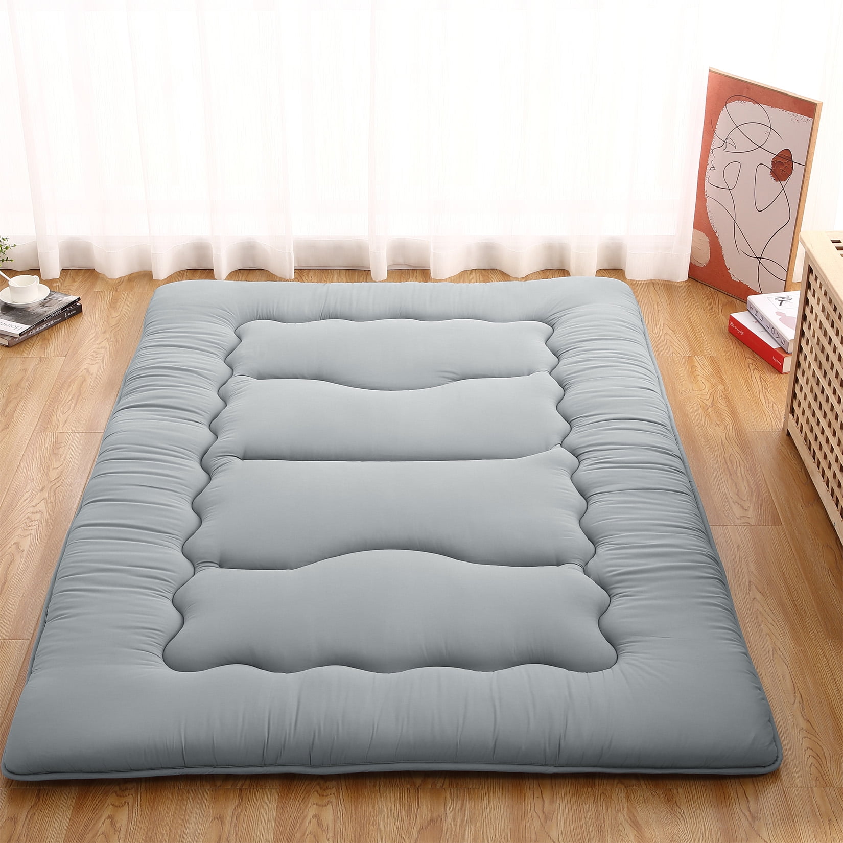Floor Mattress Futon Mattress, Thicken Foldable Tatami Mat Roll Up ...