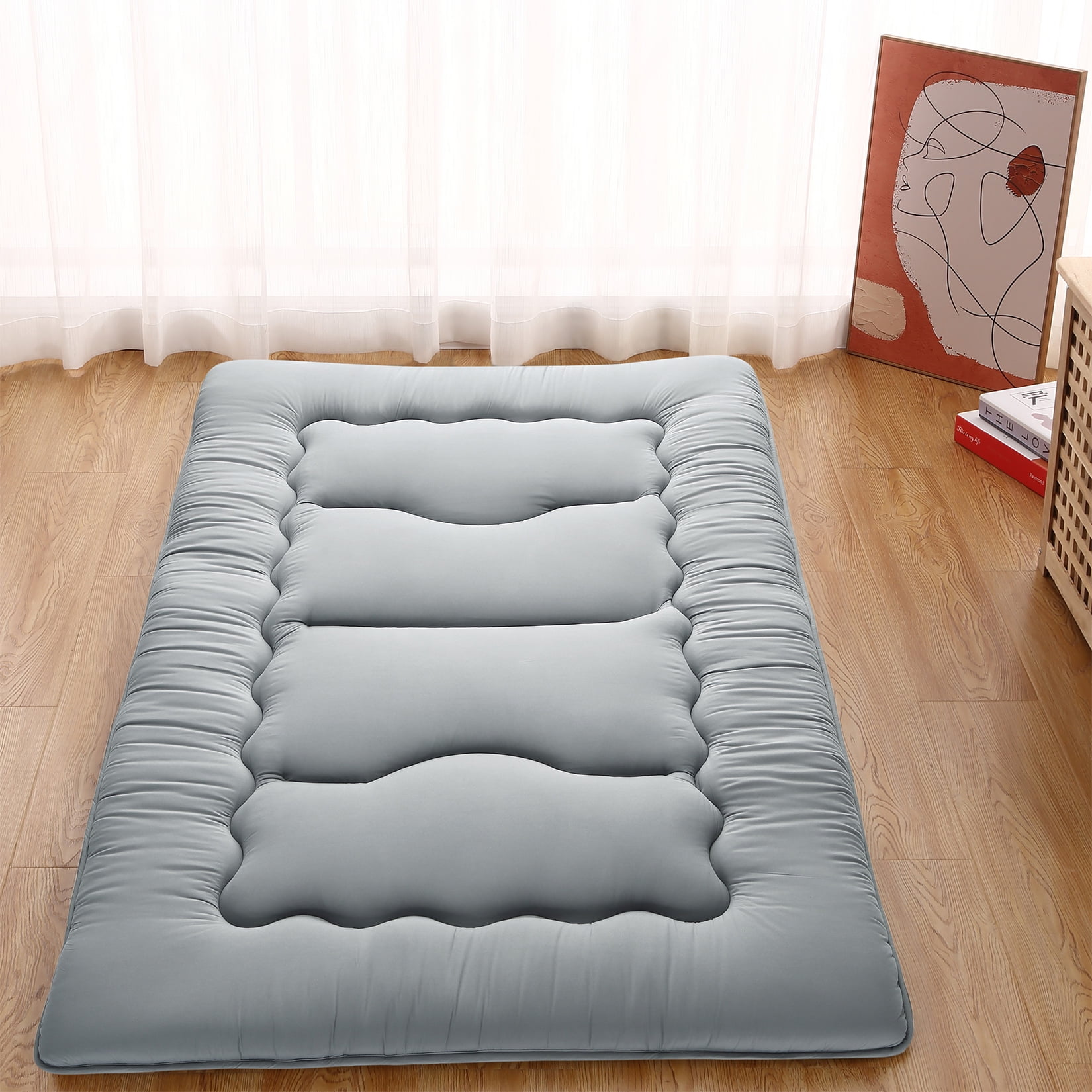 Floor Mattress Futon Mattress, Thicken Foldable Tatami Mat Roll Up ...
