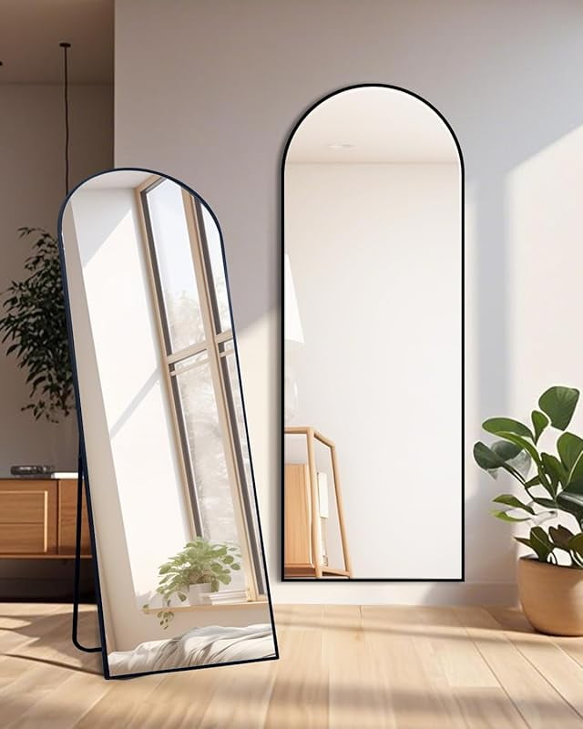 Floor Mirror Full Length, Arched Full Length Mirror with Stand, Full ...