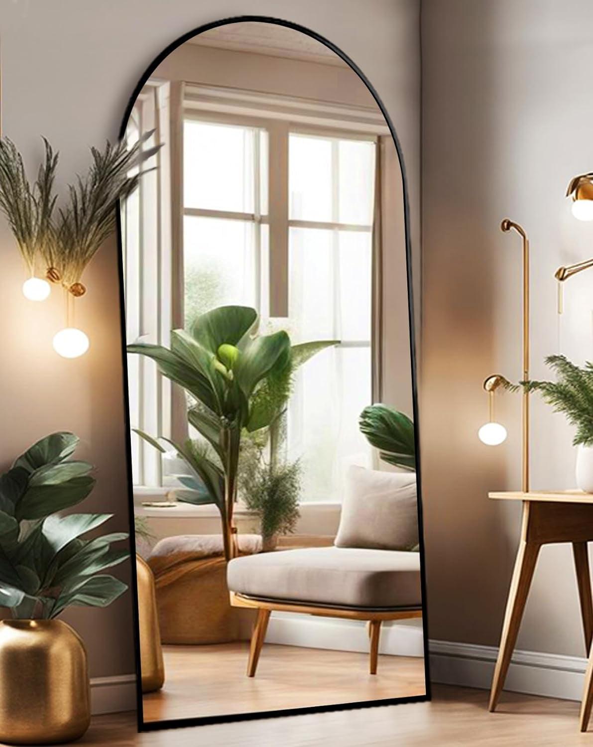 Floor Mirror, Full Length Mirror with Stand, Arched Wall Mirror, 26"x71 ...