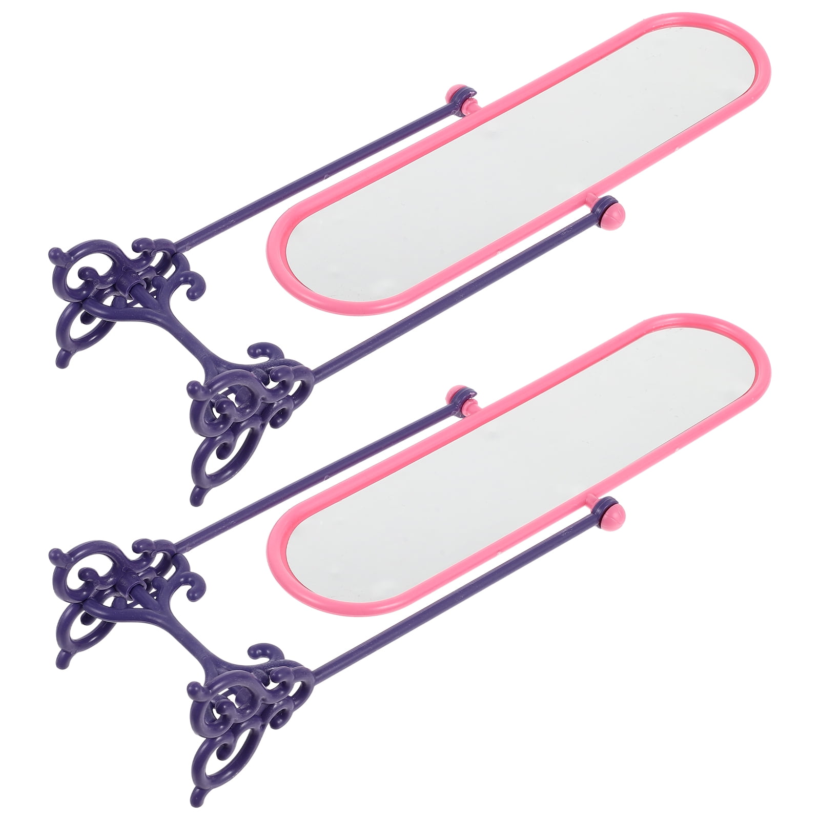 KAKOWELY Small Mirror Makeup Mirror Model Pink ABS 2Pcs 10.2X2.8X2In ...