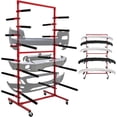 Floor Mobile Bumper Storage Rack, Double Sided Bumper Storage Dolly ...