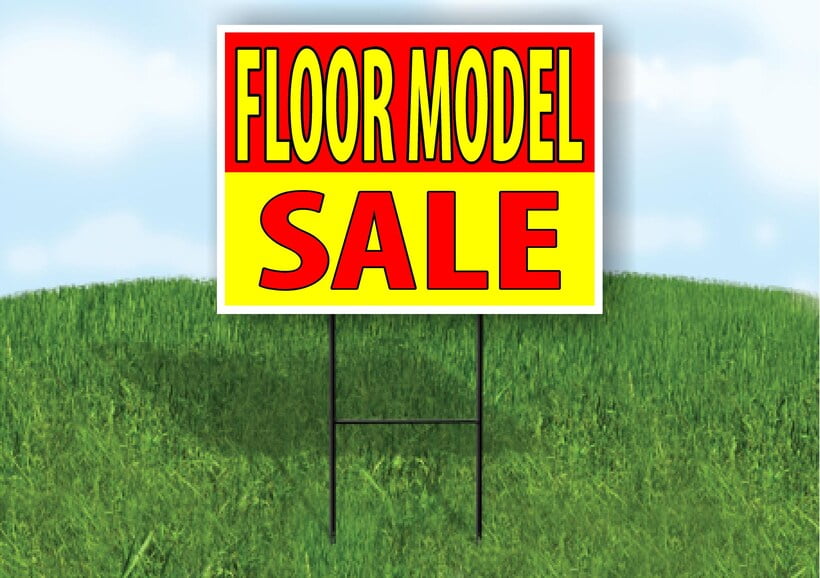 Floor Model Sale Red Yellow Yard Sign Road Sign (Excluding Stand) SIZE ...